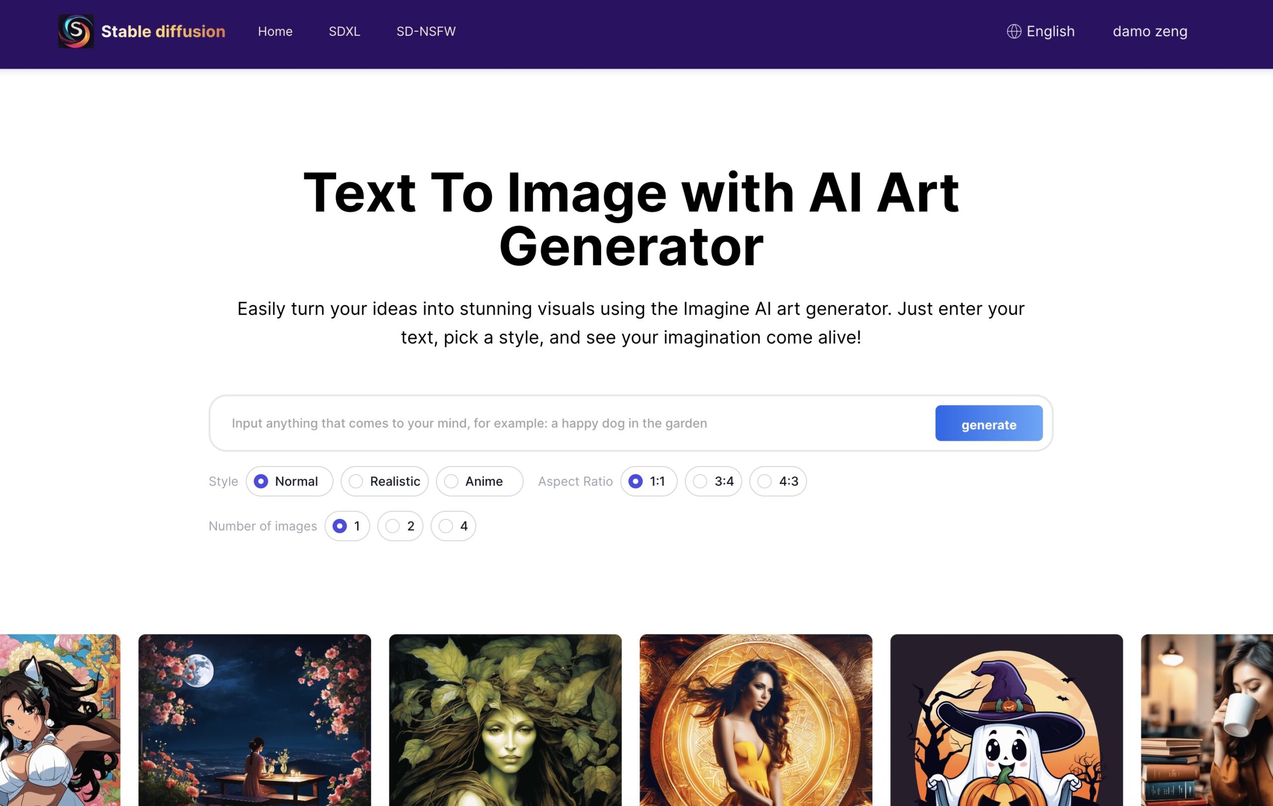Stable Diffusion AI Generator Online | SaaS AI Tools