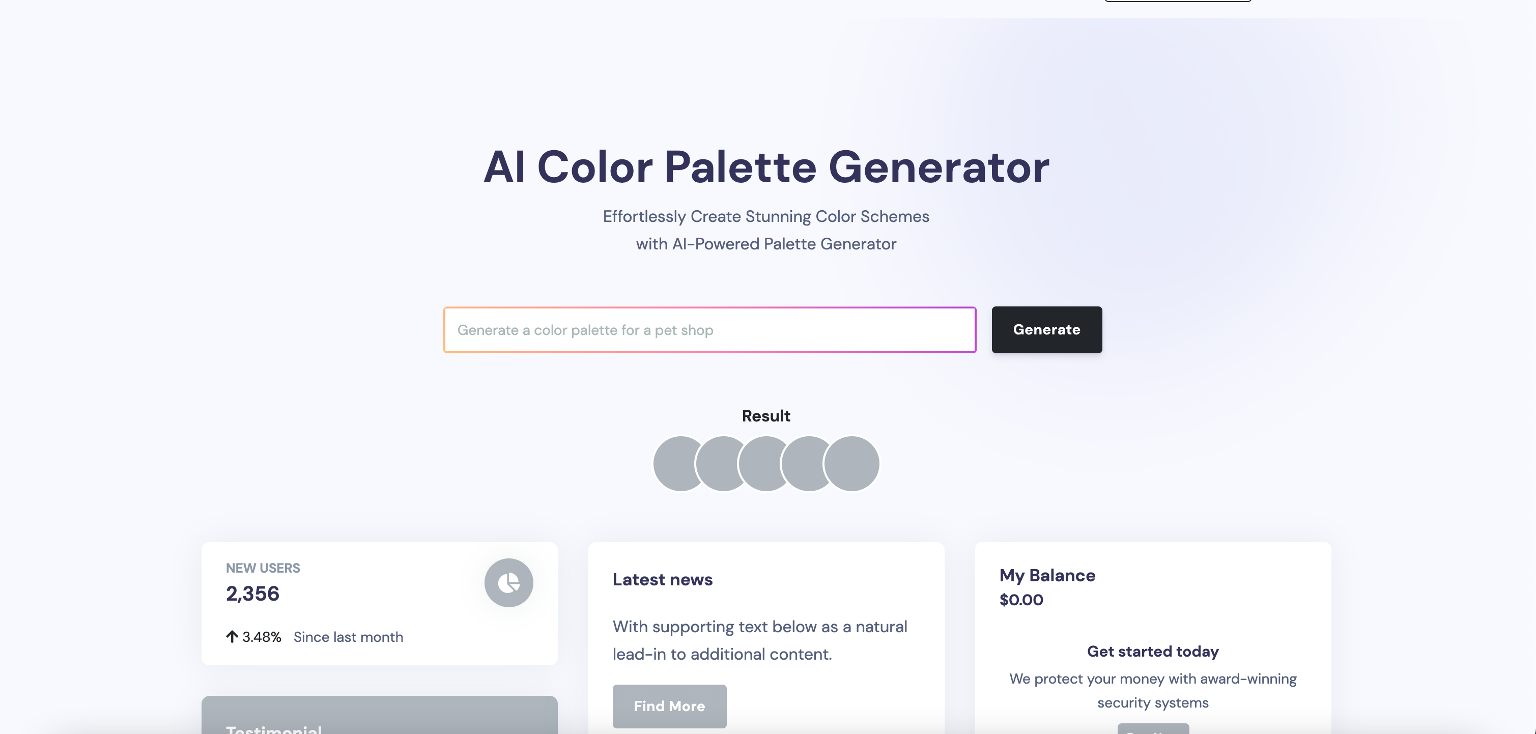 AI Color Palette Generator | SaaS AI Tools