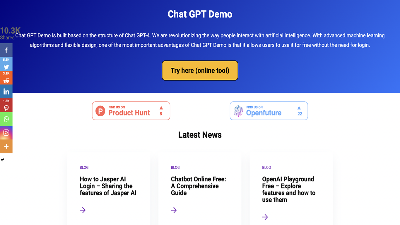 Chat GPT Demo | SaaS AI Tools