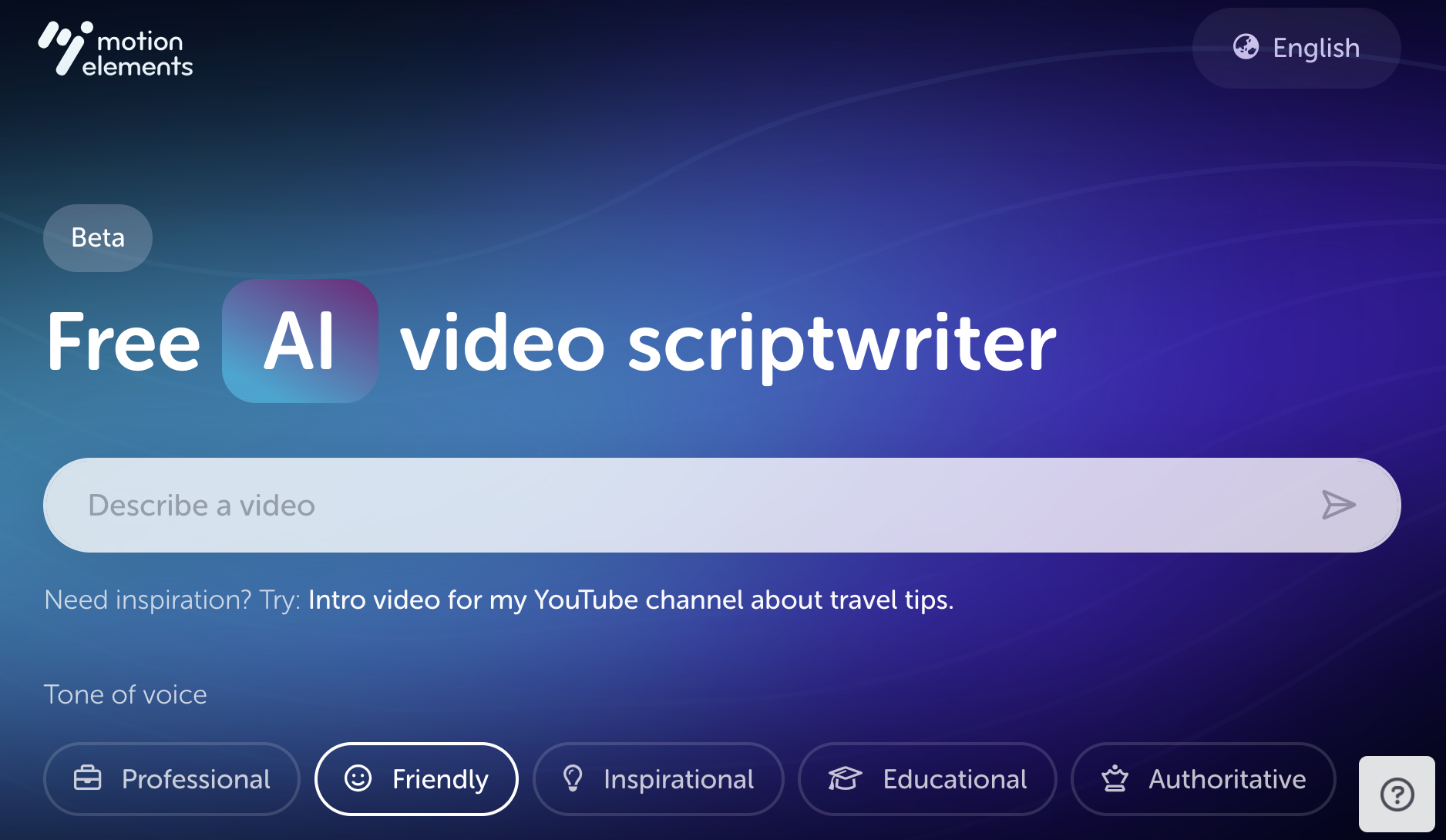MotionElements AI ScriptWriter | SaaS AI Tools