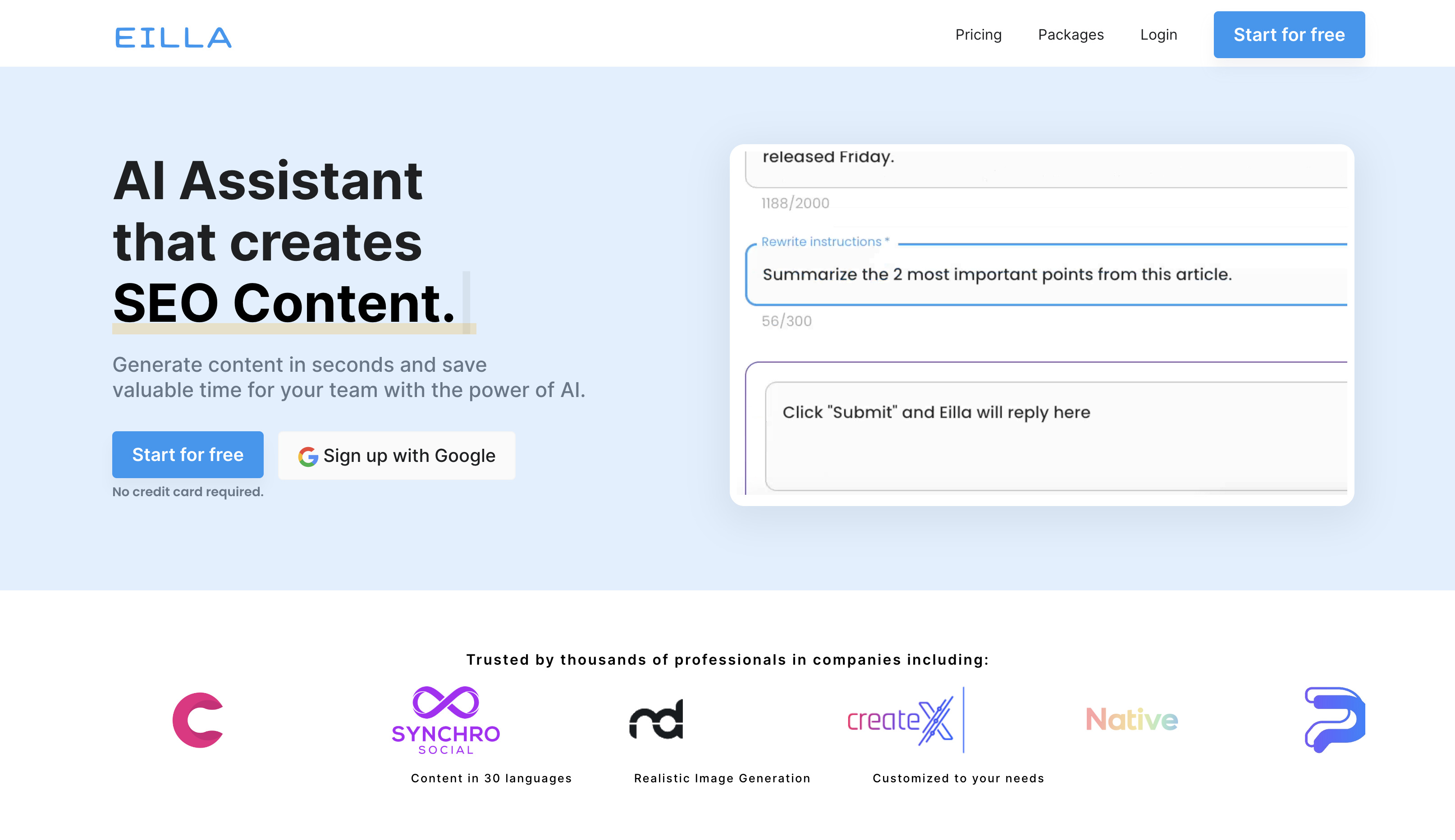Eilla AI | SaaS AI Tools
