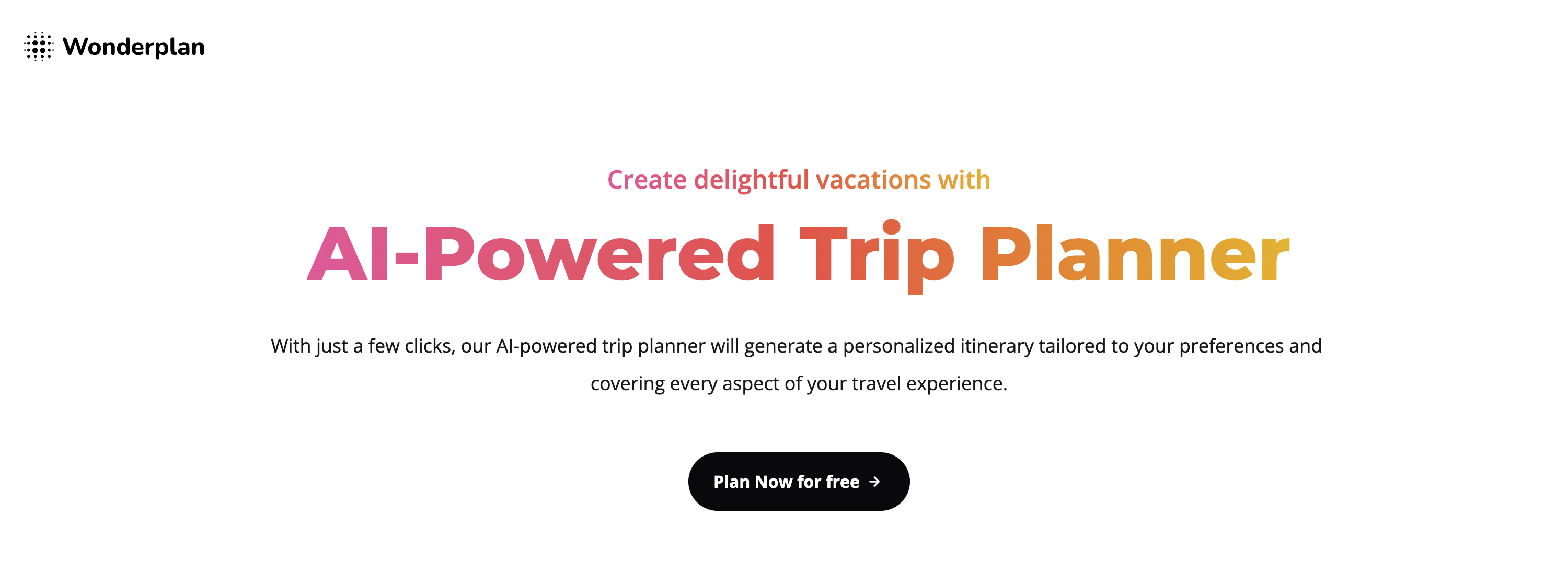 Wonderplan AI | SaaS AI Tools