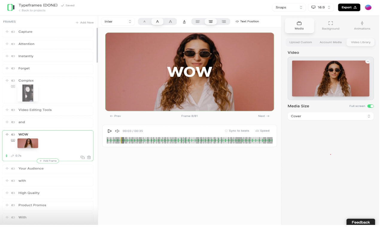 Typeframes | SaaS AI Tools