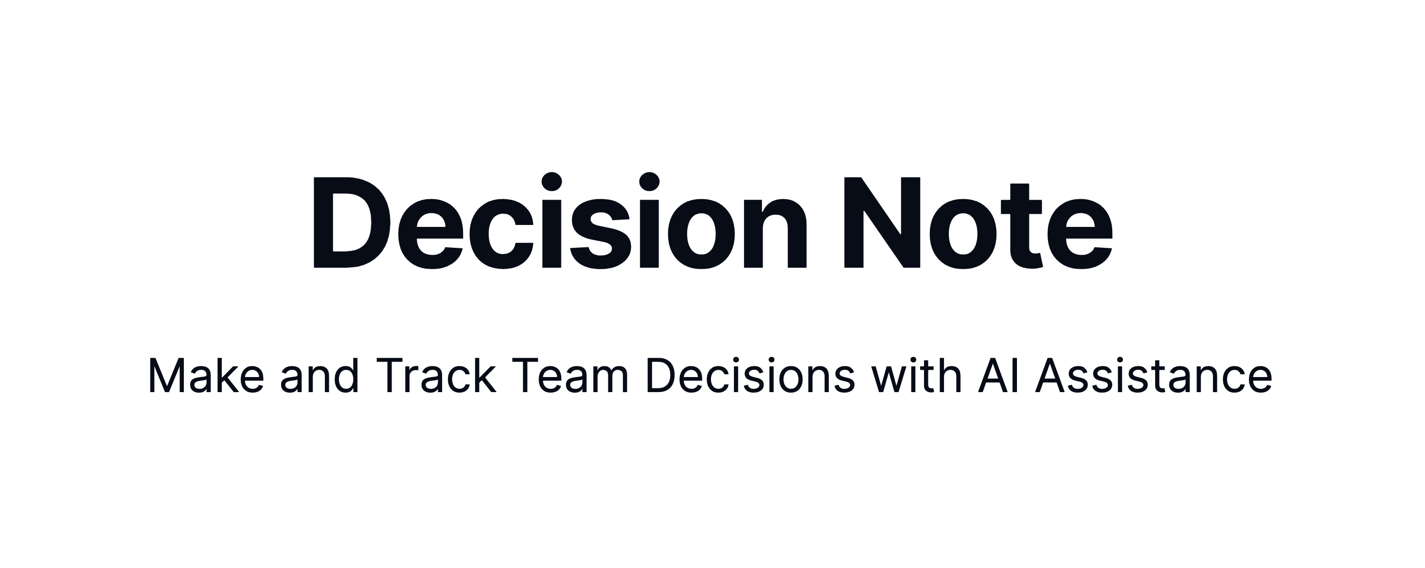 Decision Note | SaaS AI Tools