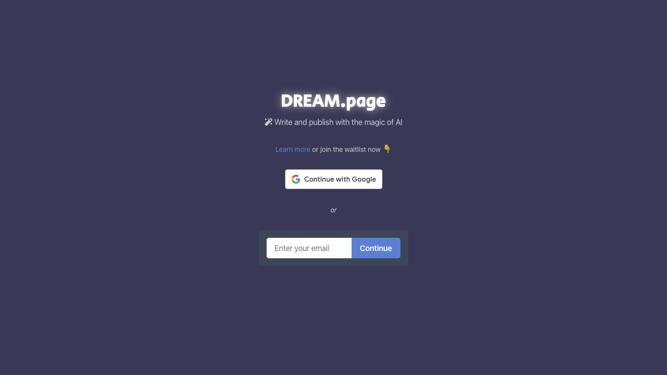 DREAM.page | SaaS AI Tools