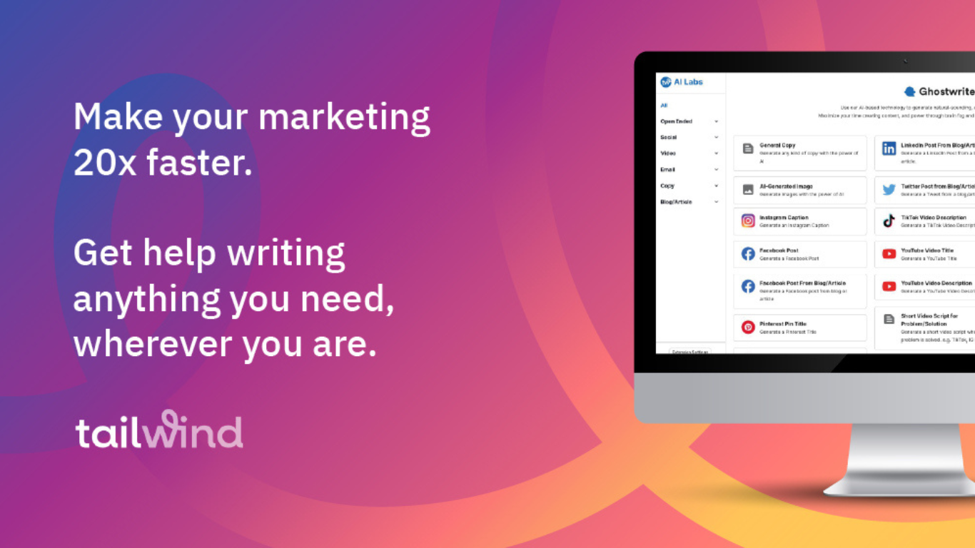 Tailwind's Ghostwriter AI | SaaS AI Tools