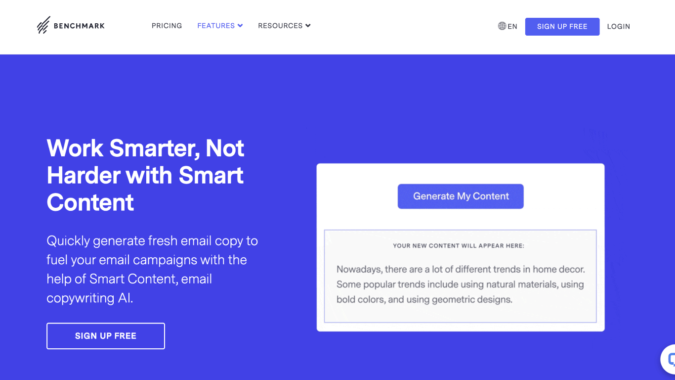 Benchmark Email | SaaS AI Tools