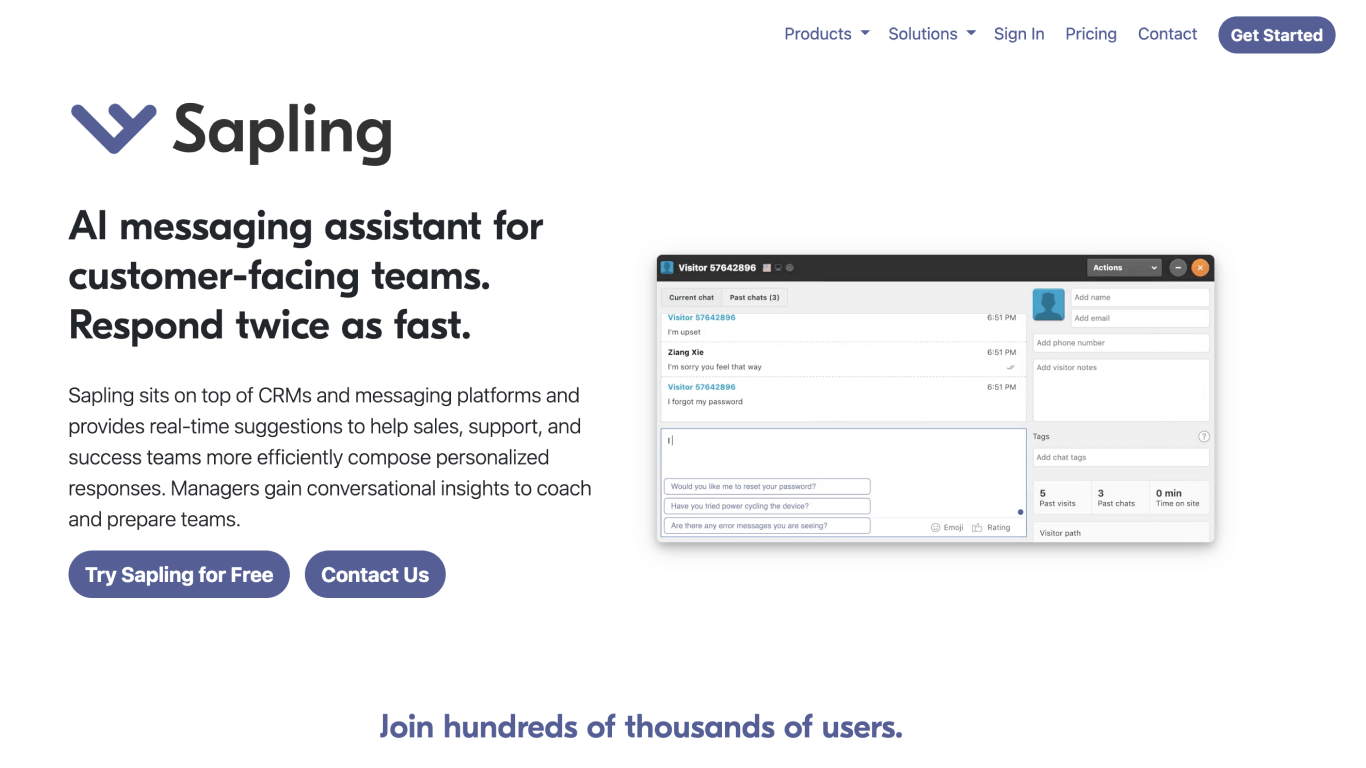 Sapling | SaaS AI Tools