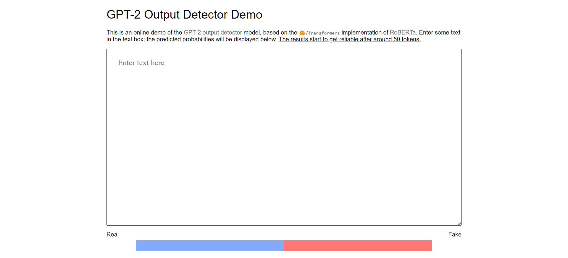 GPT-2 Output Detector | SaaS AI Tools