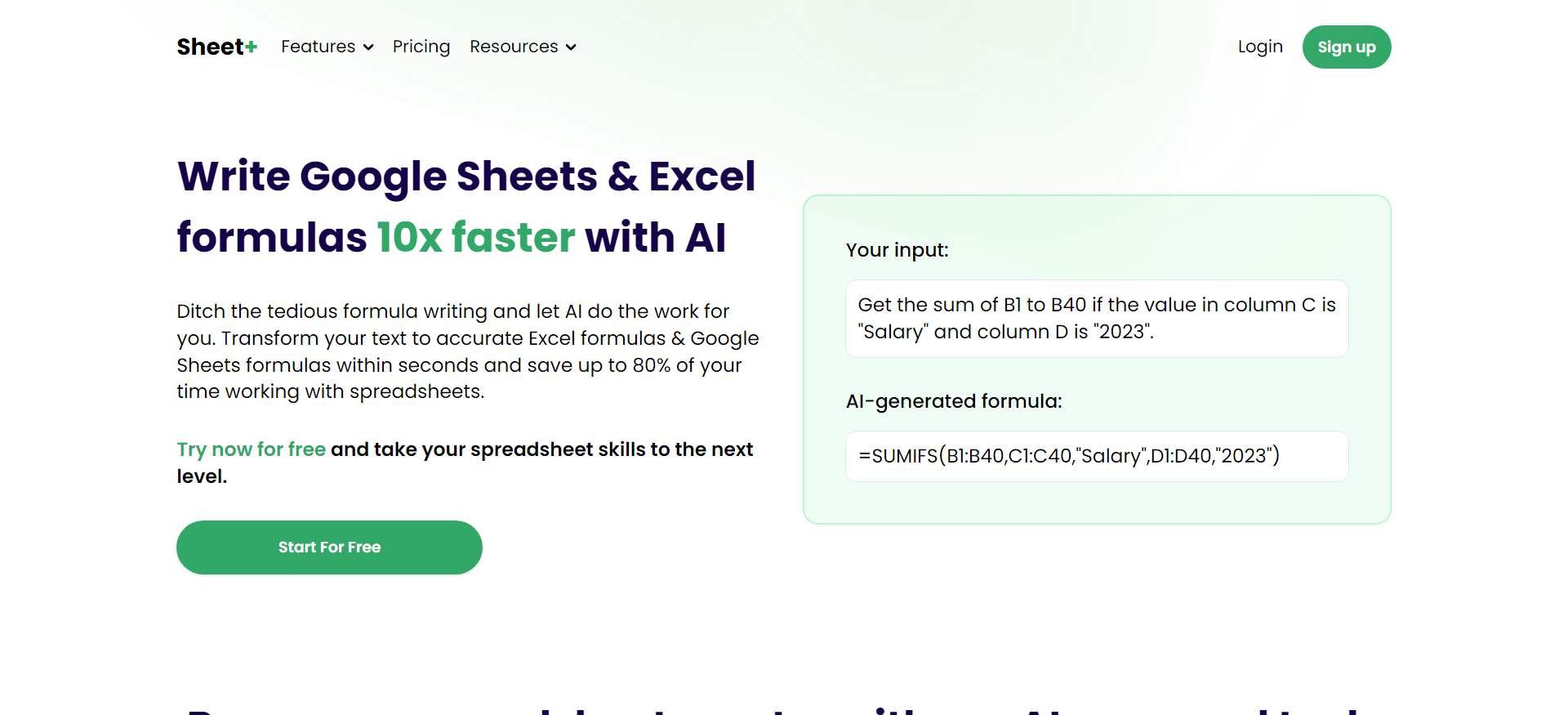 Sheet+ | SaaS AI Tools