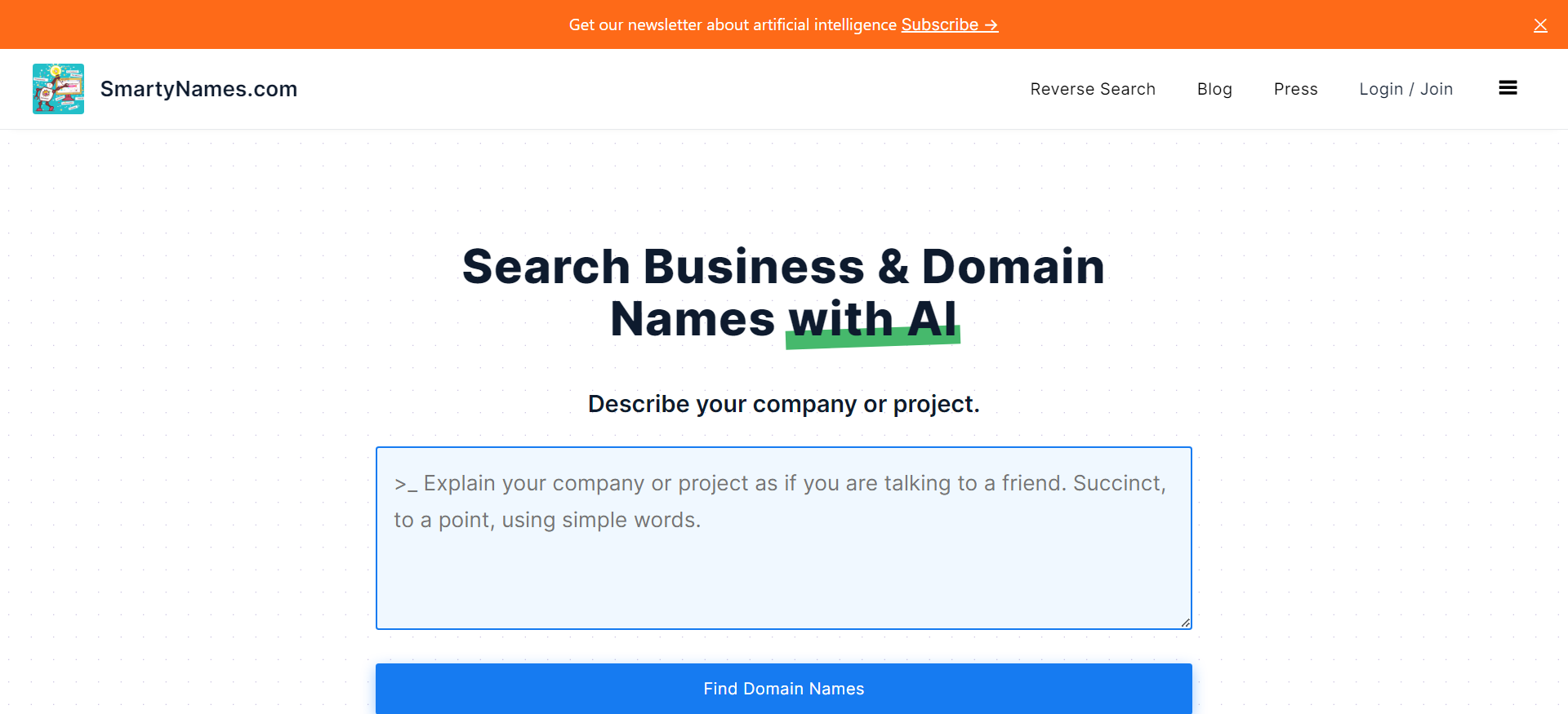 Smarty Names | SaaS AI Tools