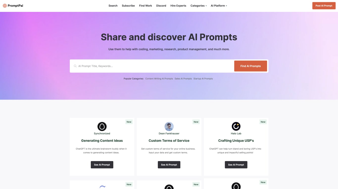 PromptPal | SaaS AI Tools