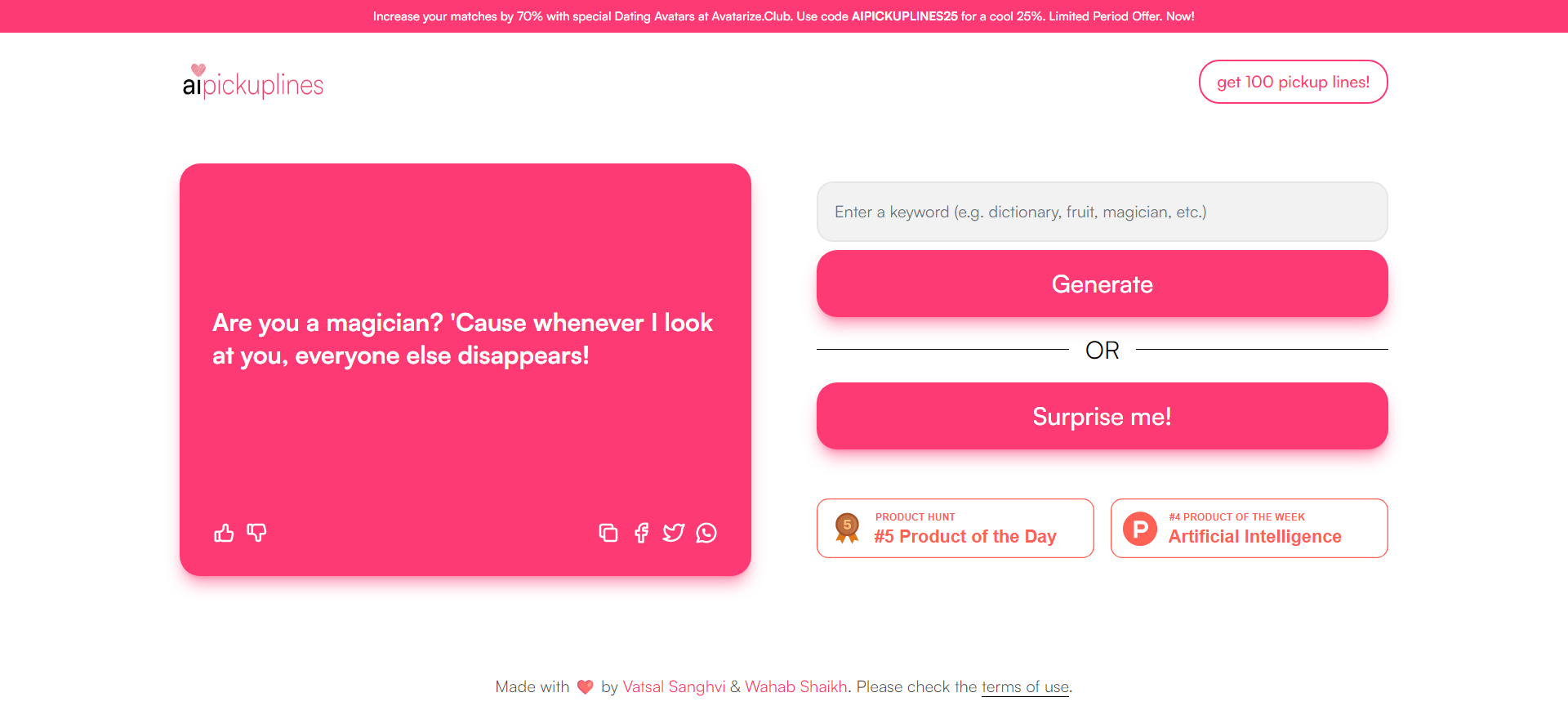 AI Pickup Lines Generator | SaaS AI Tools