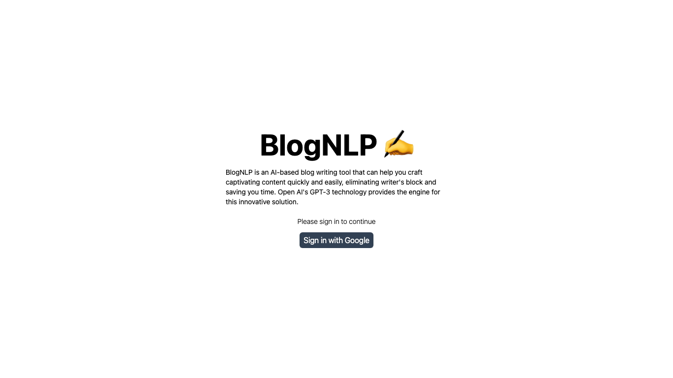 BlogNLP | SaaS AI Tools