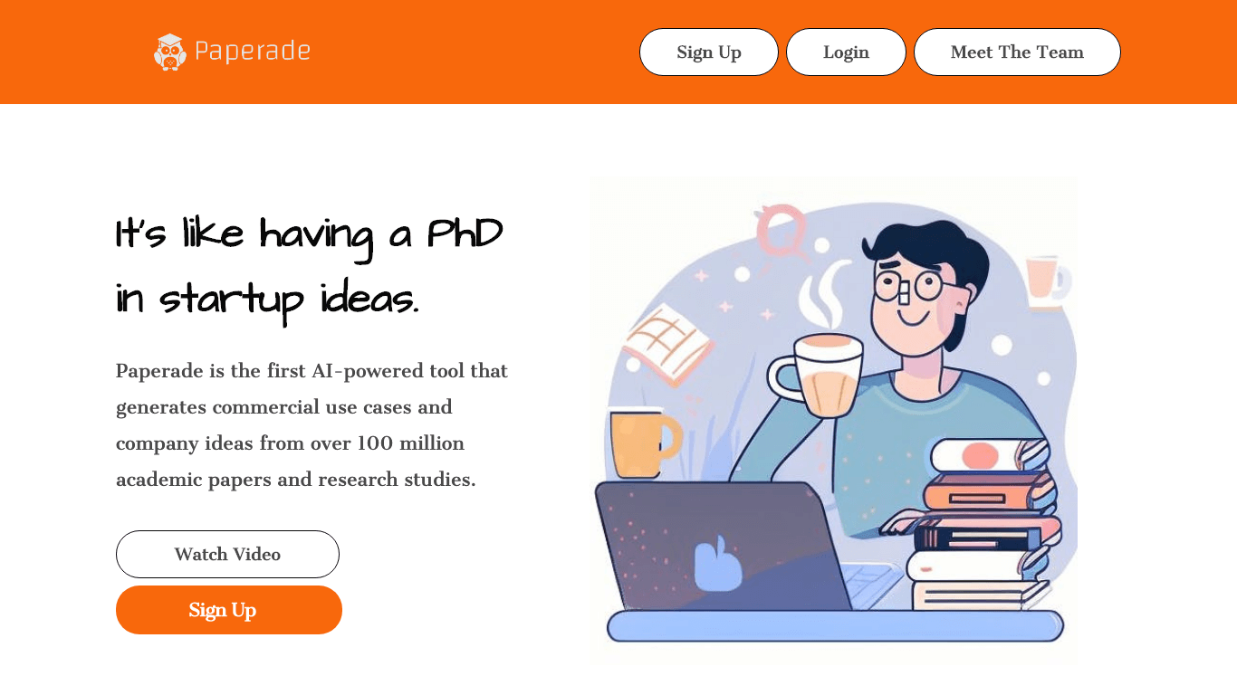 Paperade Startup Idea Generator | SaaS AI Tools