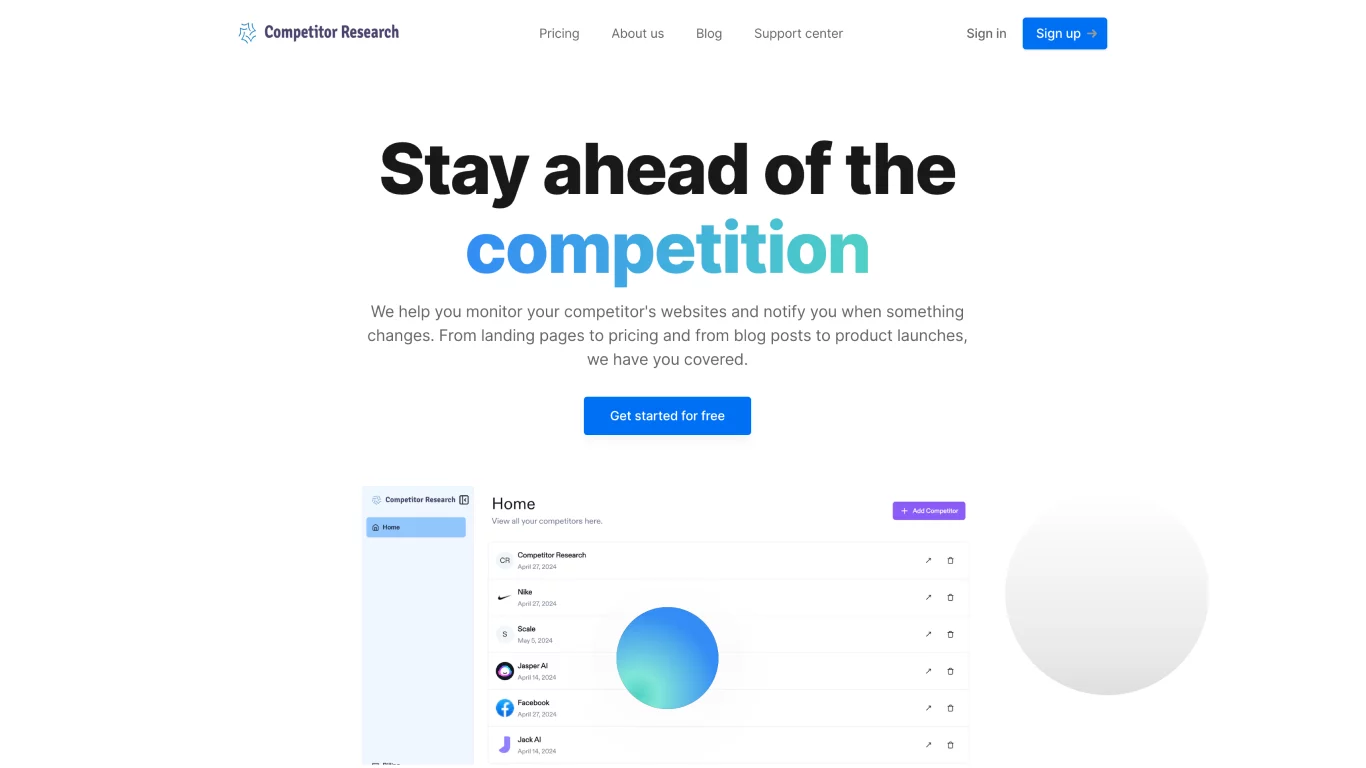 Competitor Research | SaaS AI Tools