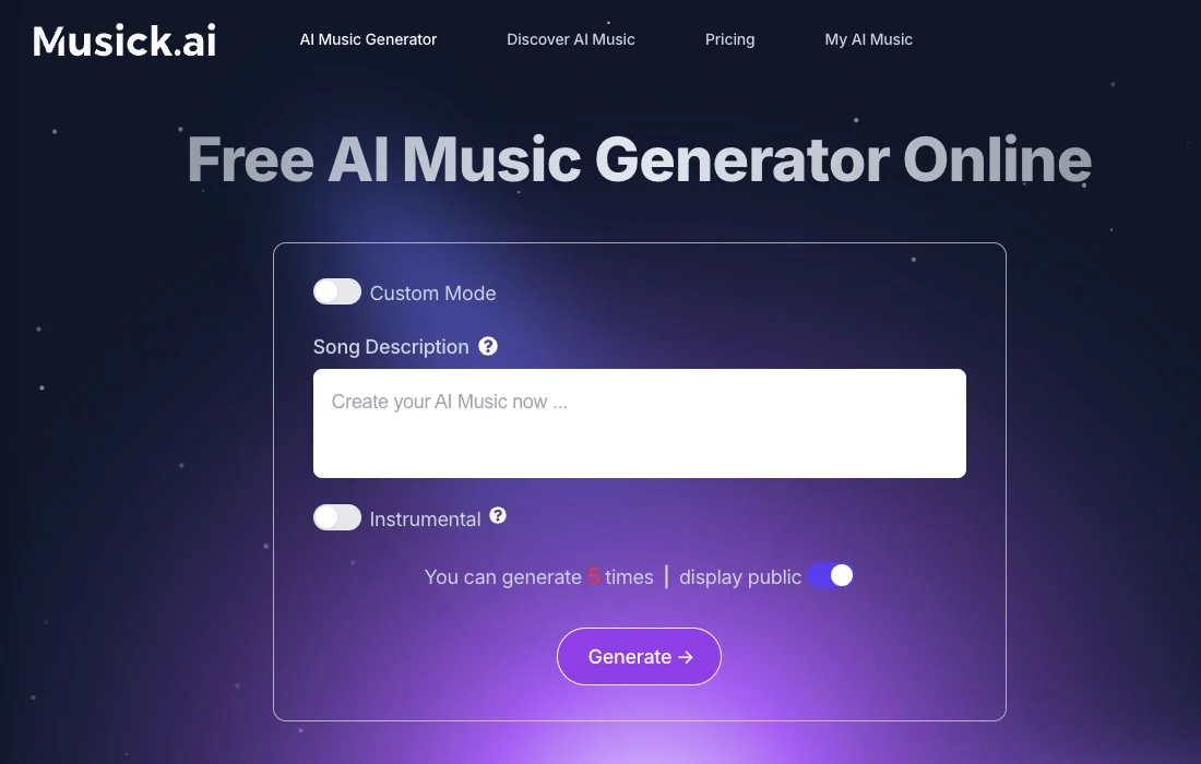 Musick.ai | SaaS AI Tools