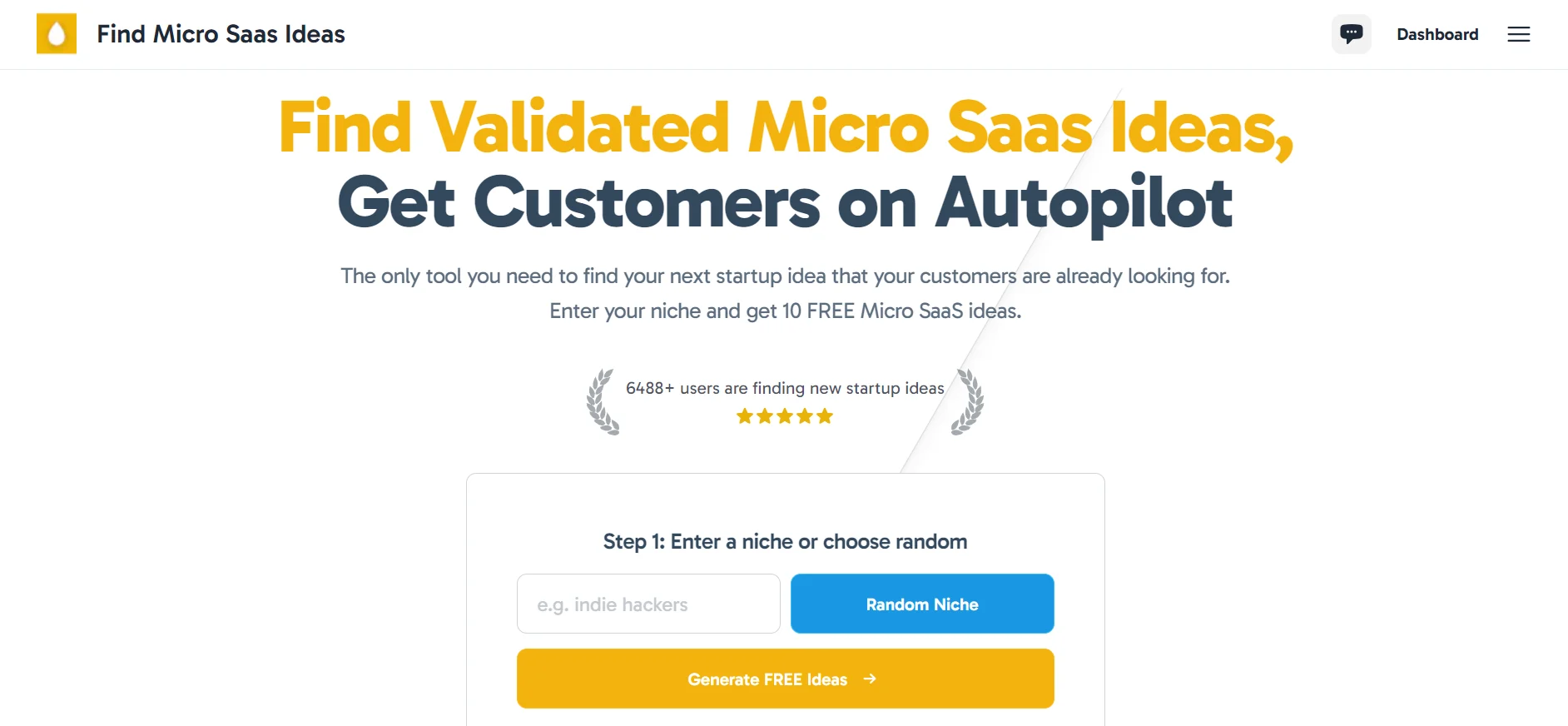 Micro Saas Ideas Generator | SaaS AI Tools