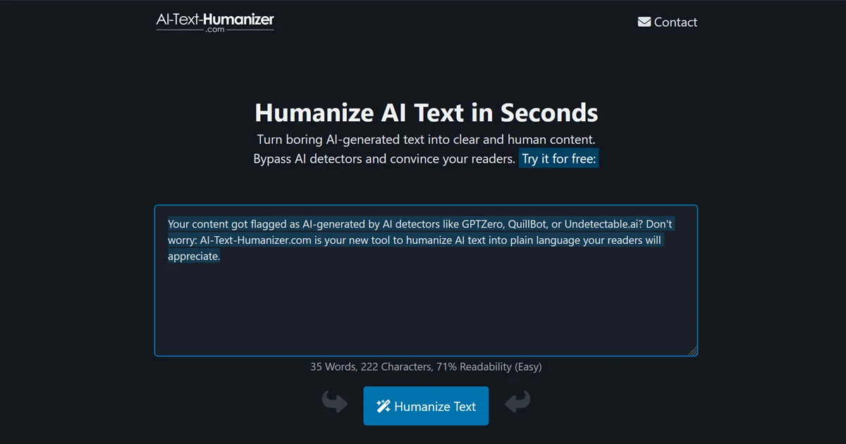 AI-Text-Humanizer | SaaS AI Tools